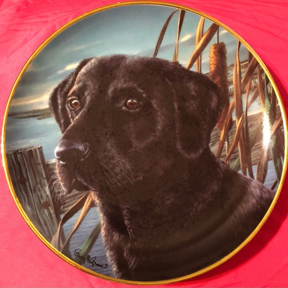 Franklin Mint | Art | Franklin Mint Limited Addition Black Lab Plate ...